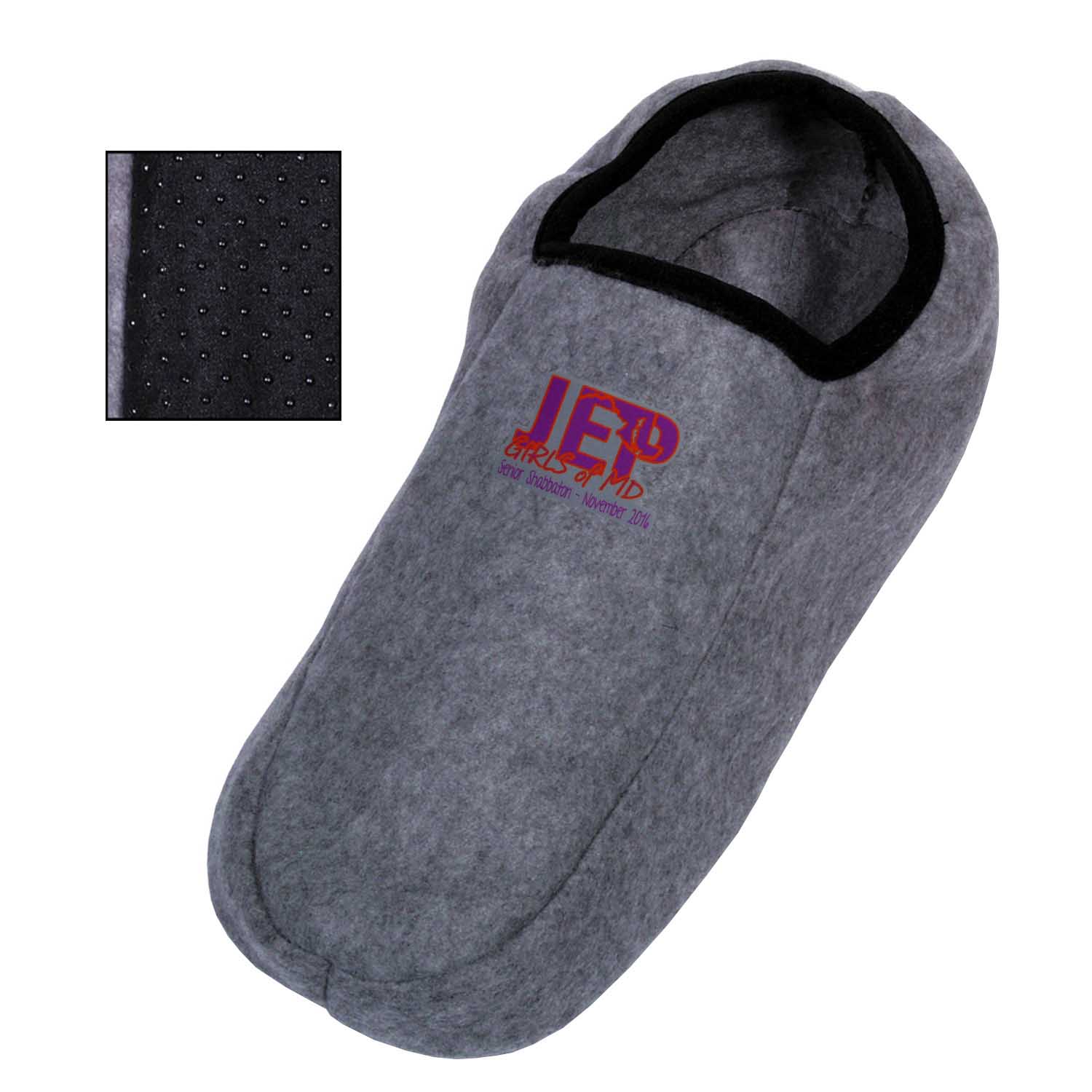Promotional Embroidered Fleece Slippers