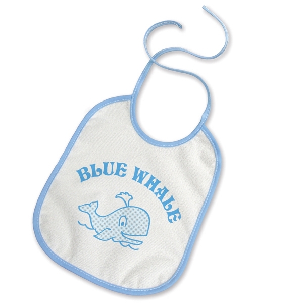 Custom Printed Cotton Terry Vinyl Back Baby Bib
