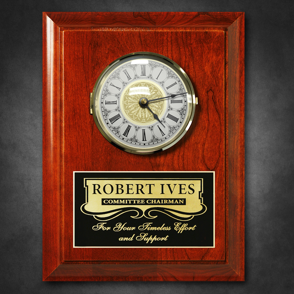 Custom Printed Wooden Award Clock