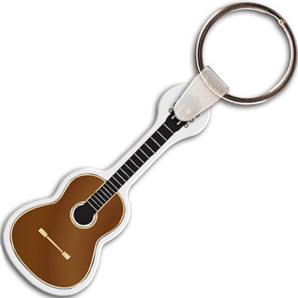 Advertising Rock On! Guitar Shaped Key Tag