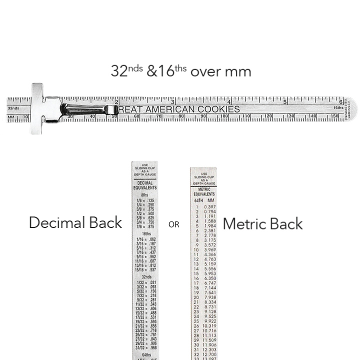 Promotional Custom Stainless Steel Pocket Ruler - Top 32nds and 16ths ...