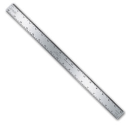 Imprinted 18" Stainless Steel Architectural Ruler: Two-Sided