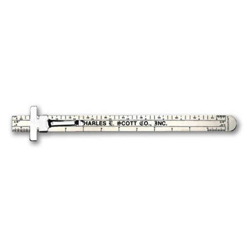 Imprinted 6" Stainless Steel Pocket Architectural Ruler: 2 Sided