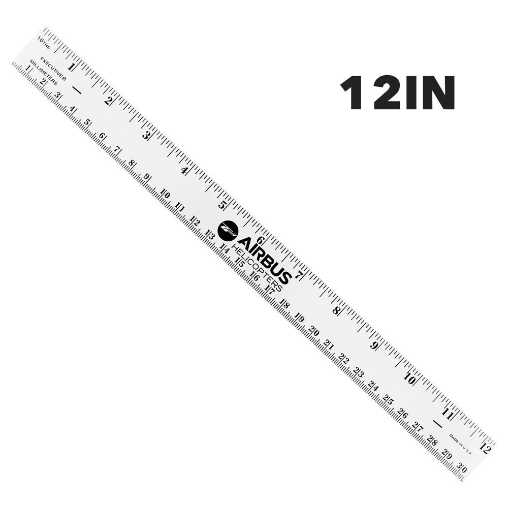 Customized 12" Etched Stainless Steel Ruler