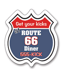 Promo Road Sign Shaped Magnet