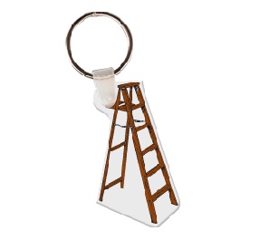 Custom Printed Ladder Soft Vinyl Keychain