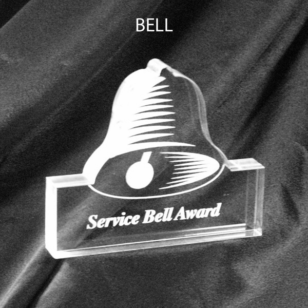 Promotional Bell Shaped Acrylic Award/Paperweight