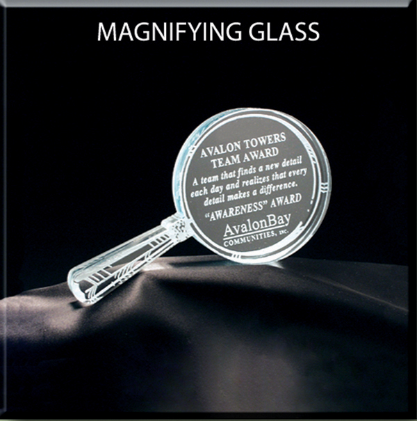 Promotional Magnifying Glass Shaped Acrylic Award/Paperweight
