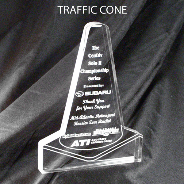 Promotional Traffic Cone Shaped Acrylic Award/Paperweight