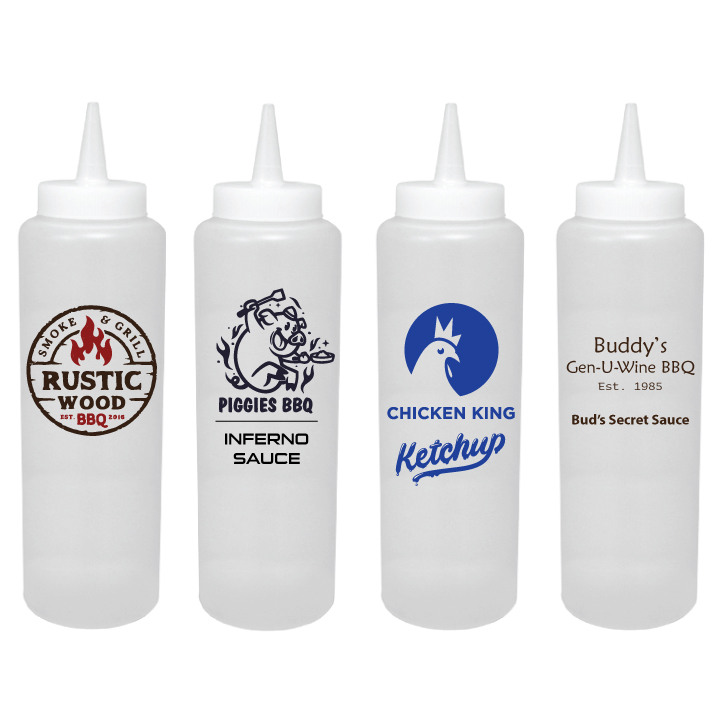 Custom Printed Condiment Bottle