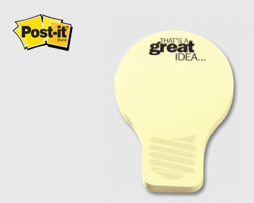 Light Bulb Shaped Post It NotesPromotional Gift | Identity Links