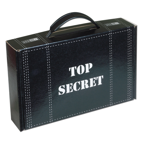 Promo Promotional 7 1/4" x 4" x 4" Mailer Tuck Box with Plastic Handle