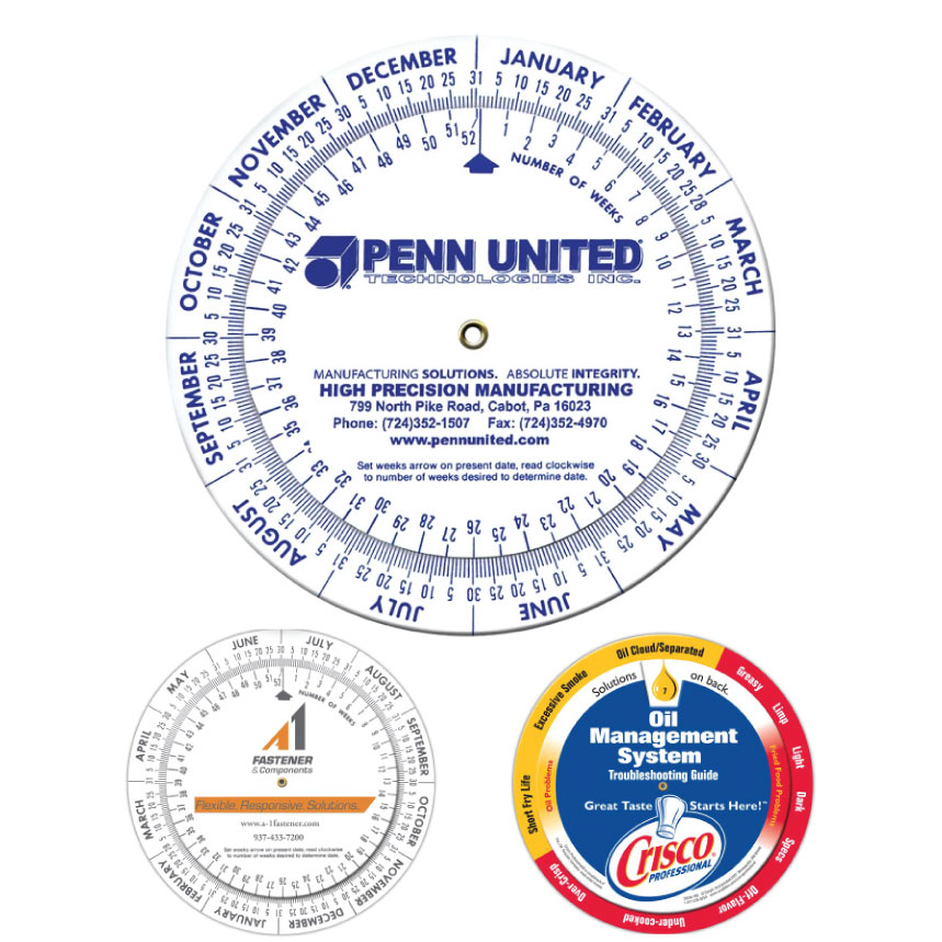 Promotional 6" Date Finder Calendar Card