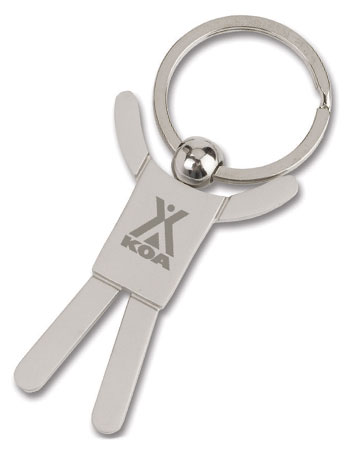 Custom Printed Shiny Stick Figure Keychain