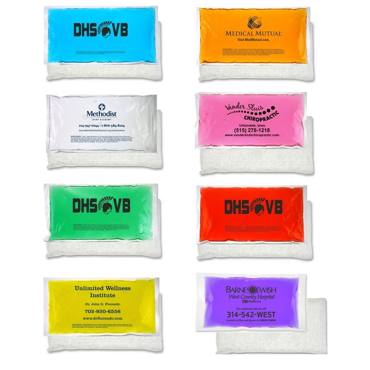 Imprinted 6" x 12" Cloth Backed Stay Soft Hot Cold Pack