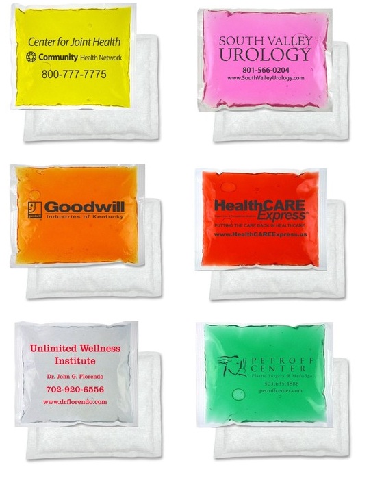 Imprinted 6" x 8" Cloth Backed Stay Soft Hot Cold Pack