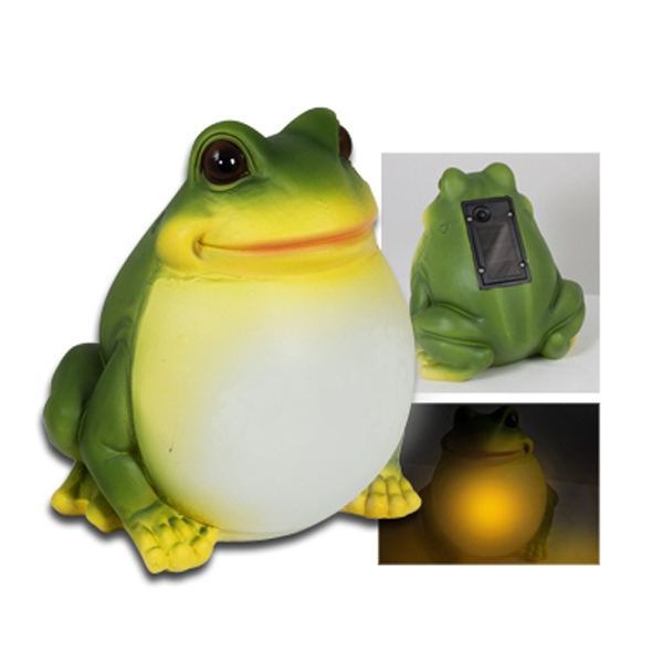 Custom Imprinted Frog Shaped Solar Powered Garden/Table Light