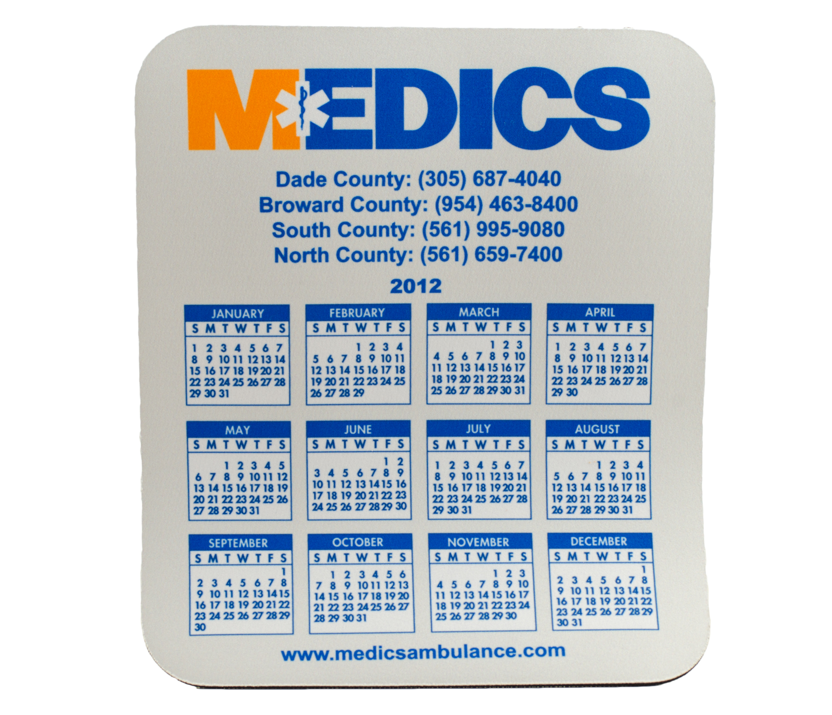 Custom Imprinted Full Color Imprint EMS Calendar Mousepad