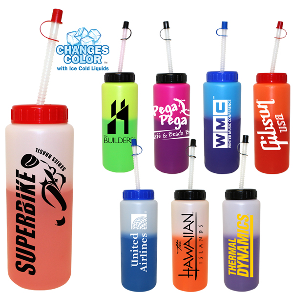 Custom Imprinted 32 Oz. Color Changing Sports Water Bottle with ...