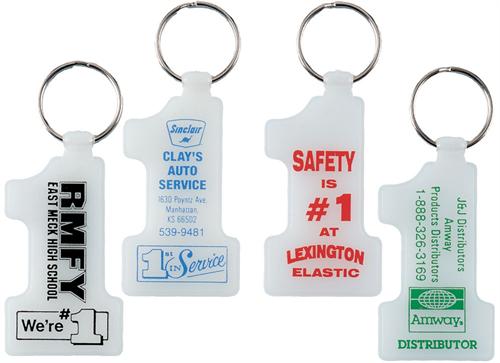 Promotional Number One Glow-in-the-Dark Key Tag