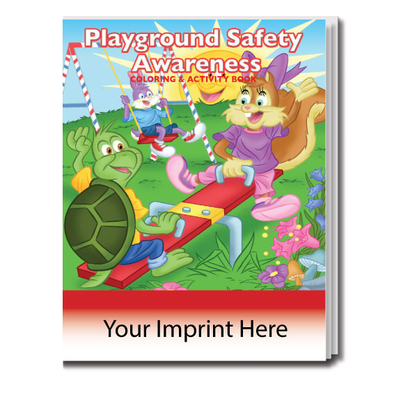 Custom Printed "Playground Safety Awareness" Coloring Book