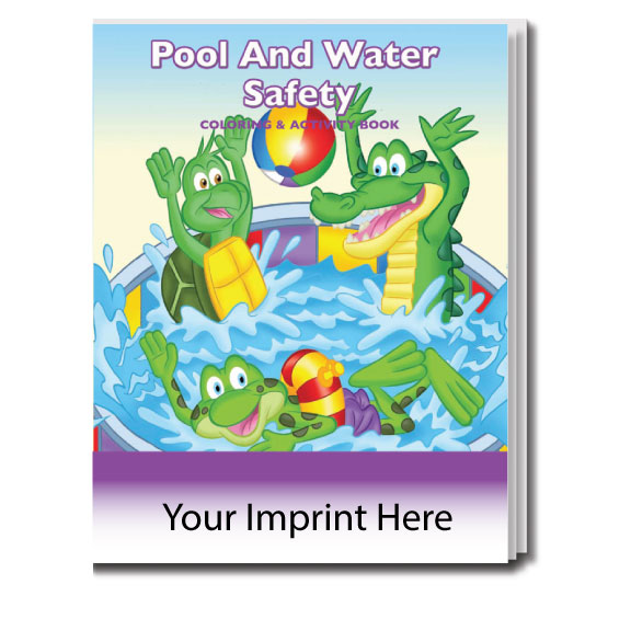 Custom Printed "Pool And Water Safety" Coloring Book