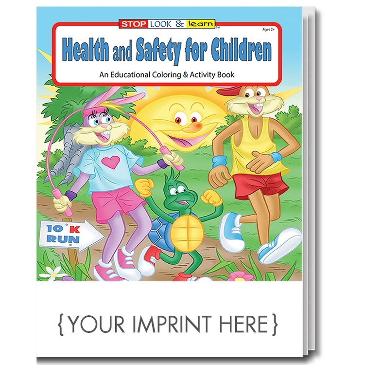 Custom Printed "Health And Safety For Children" Coloring Book