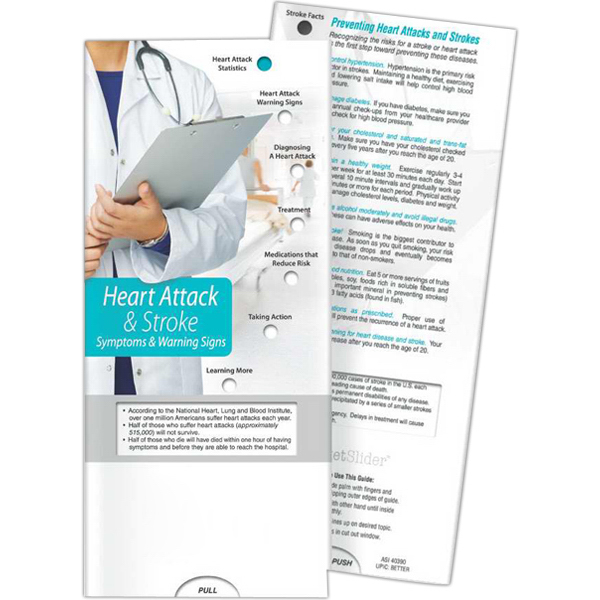 Custom Printed Heart Attack and Stroke Slide Chart