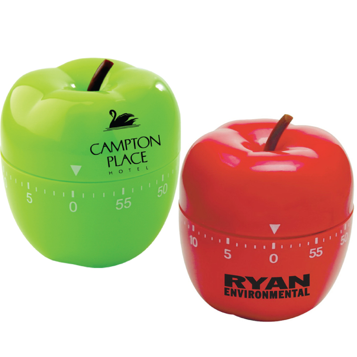 Custom Imprinted 60 Minute Apple Shaped Timer