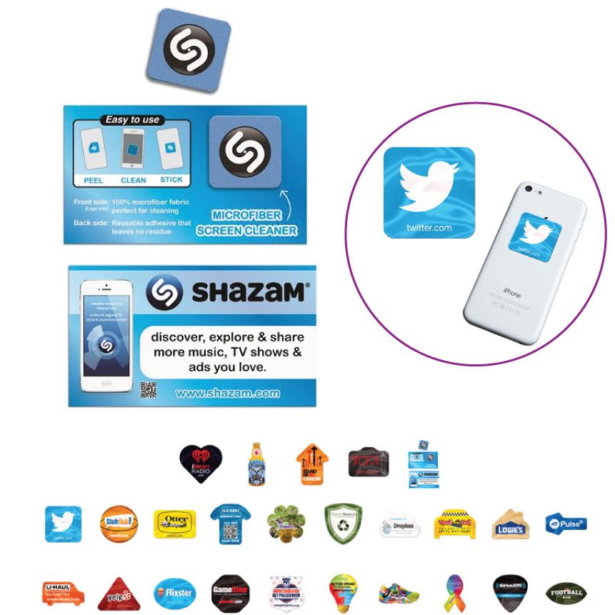 Promotional "Digi Adhesive Microfiber Cloth with 3"" x 2"" Card"