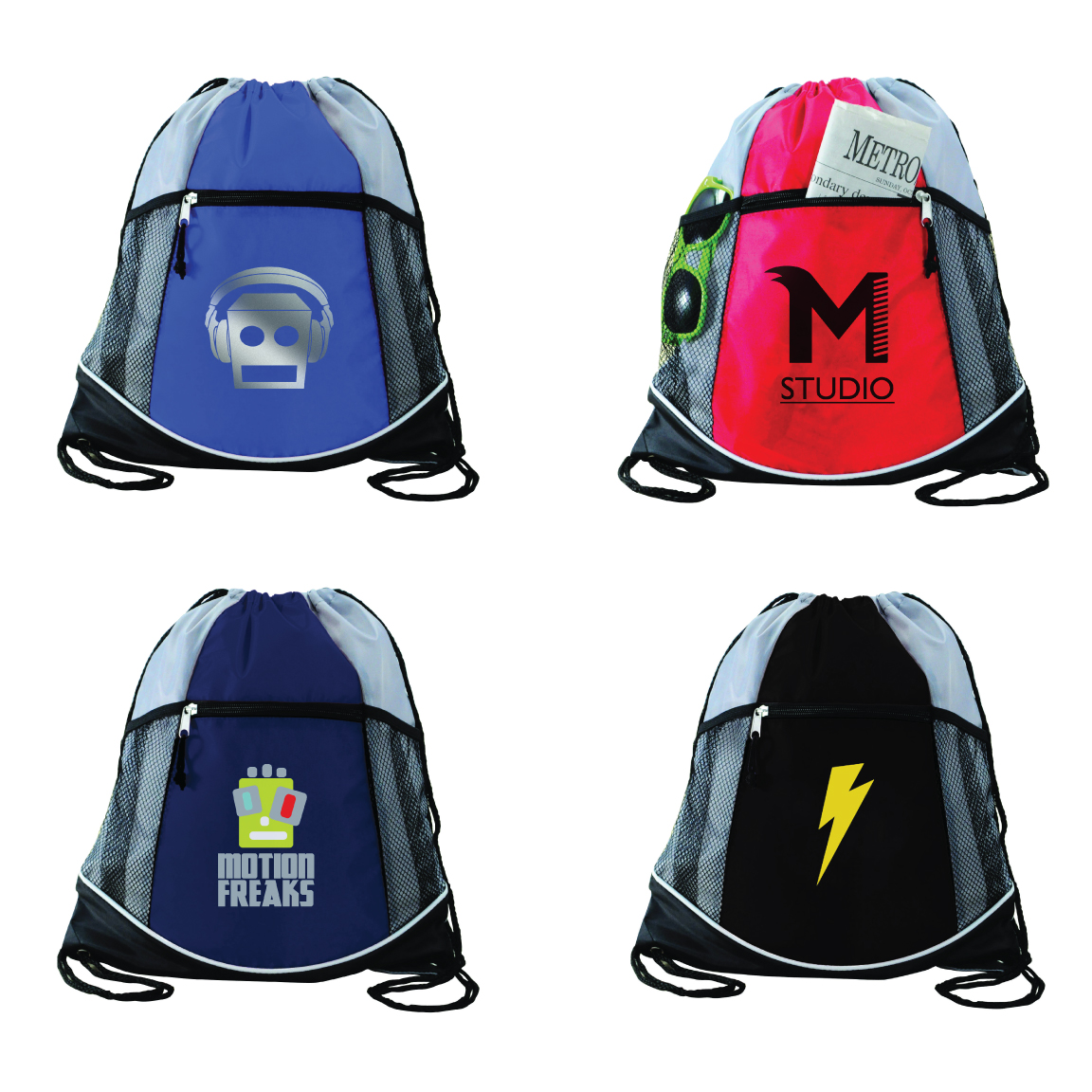 Custom Printed Back to School Drawstring Backpack