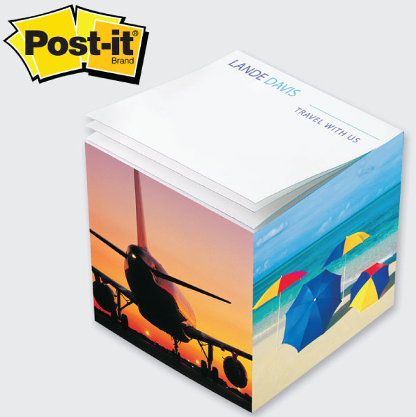 Promotional 3M 3-3/8" x 3-3/8" x 3-3/8" Post-it Note Cubes