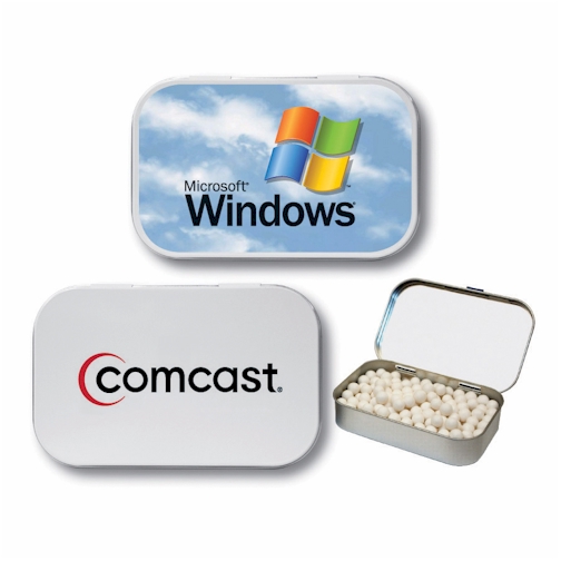 Promotional Tins Filled with Mints Custom Imprinted Logo