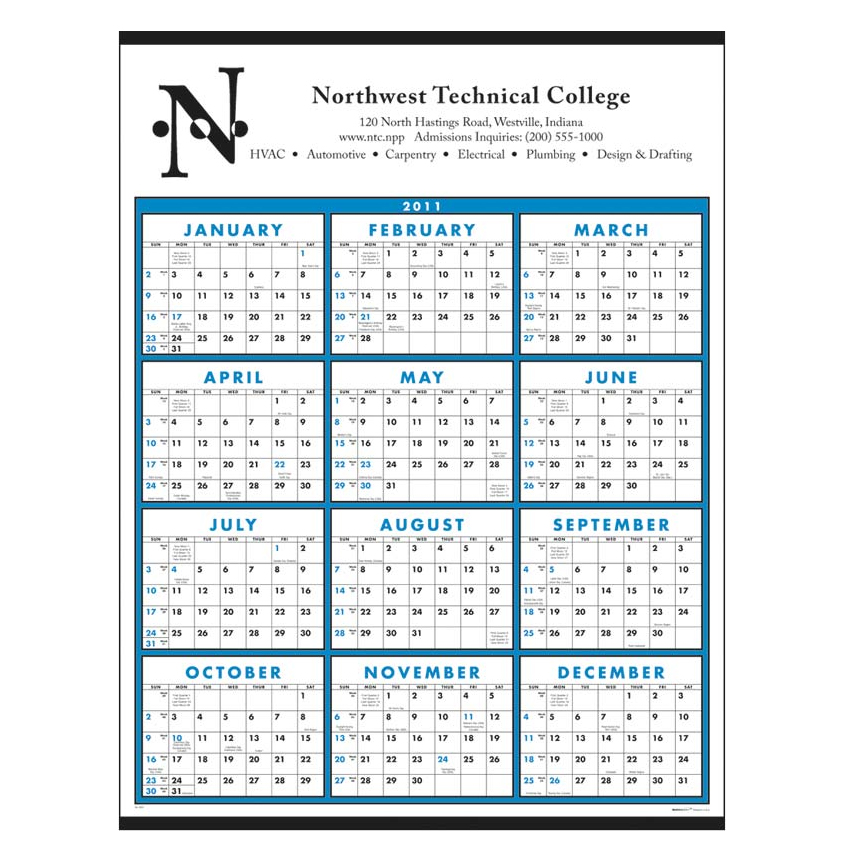Promotional Commercial Calendars with Logo