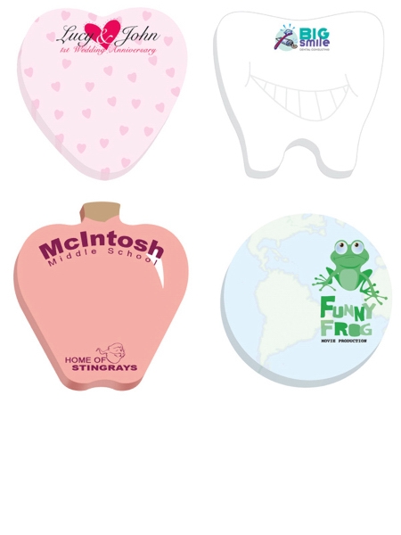 Promotional Bic Die Cut Sticky Notes Imprinted With Your Custom Logo