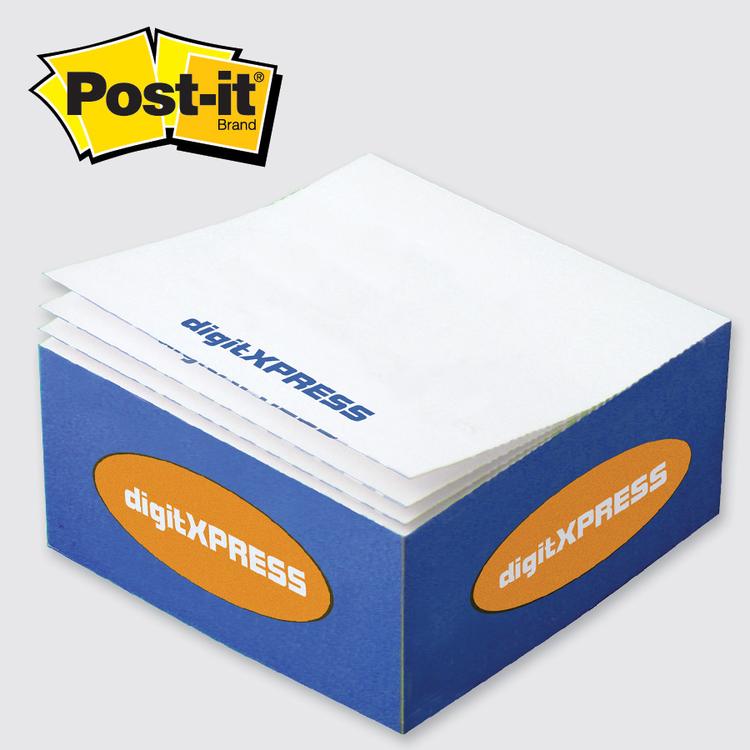 Promotional 3M 3-3/8" x 3-3/8" x 1-3/4" Post-it Note Cubes