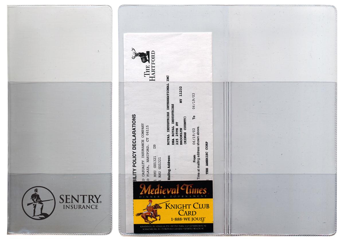 Imprinted Policy and Document Holders w/4 clear pockets