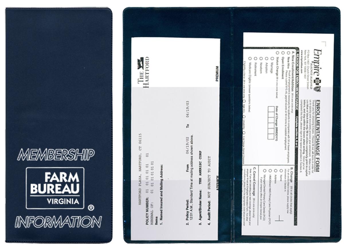 Imprinted Policy and Document Holders w/4 clear pockets