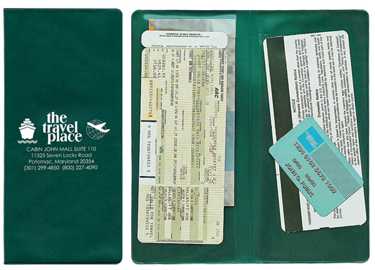 Dual Pocket Policy Holder With 2 Clear Full Pocketswith Logo