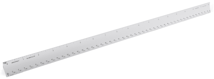 Custom Printed 18 inch Alumicolor Architect Triangular Hollow Scale Ruler