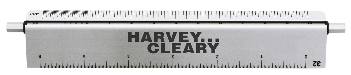 Custom Imprinted 6 inch Alumicolor Select-a-Scale Architect Drafting Ruler