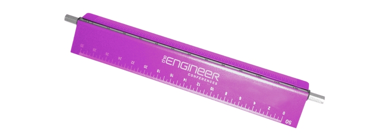 Custom Imprinted 6 inch Alumicolor Select-a-Scale Engineer Drafting Ruler
