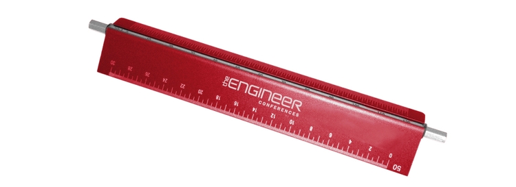 Custom Imprinted 6 inch Alumicolor Select-a-Scale Engineer Drafting Ruler