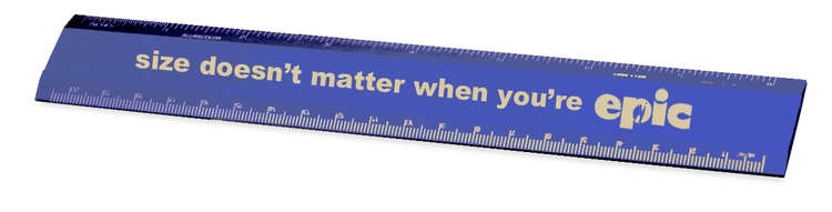 Custom Printed 8 inch Alumicolor Aluminum Desk Ruler