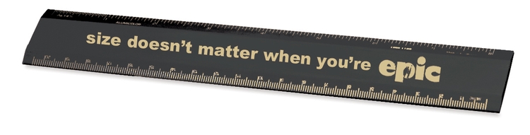 Custom Printed 8 inch Alumicolor Aluminum Desk Ruler | Identity Links