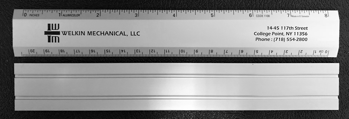 Custom Printed 8 inch Alumicolor Aluminum Desk Ruler