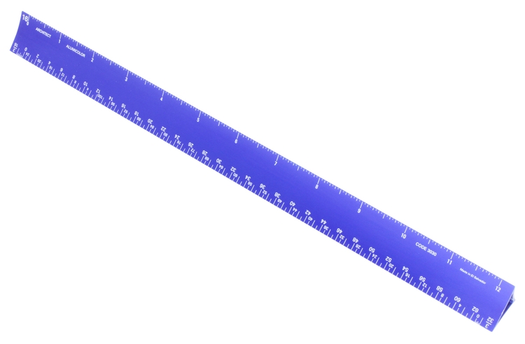 Custom Printed 12 inch Alumicolor Architect Triangular Hollow Scale