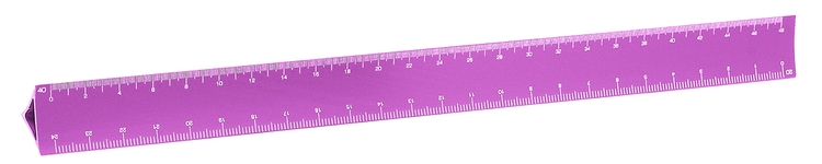 Custom Printed 12 inch Alumicolor Engineer Triangular Hollow Scale