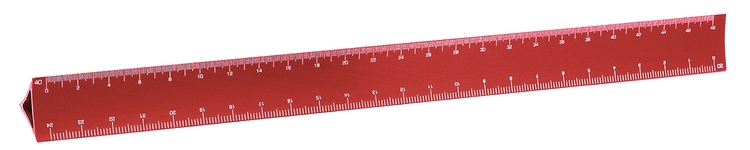 Custom Printed 12 inch Alumicolor Engineer Triangular Hollow Scale