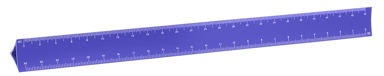 Custom Printed 12 inch Alumicolor Engineer Triangular Hollow Scale